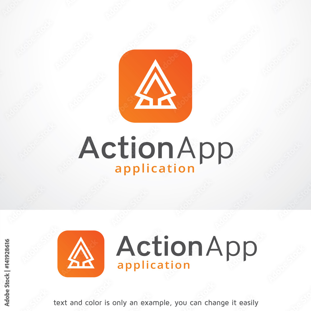 Abstract Triangle Action App Logo Template Design Vector, Emblem ...