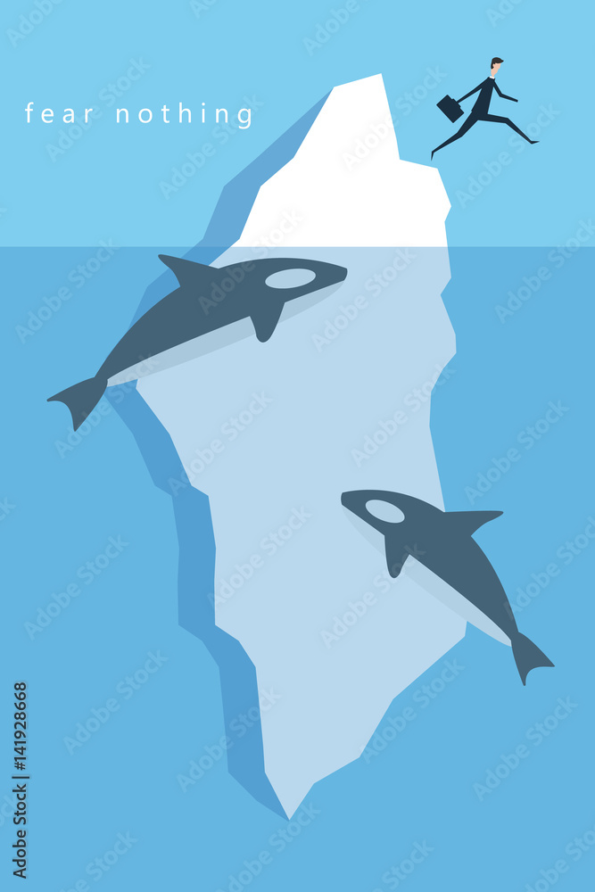 Minimalist stile. vector business finance. businessman jumping over ...