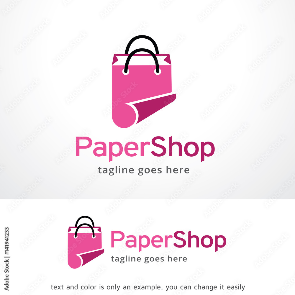 Paper Shop Logo Template Design Vector, Emblem, Design Concept ...