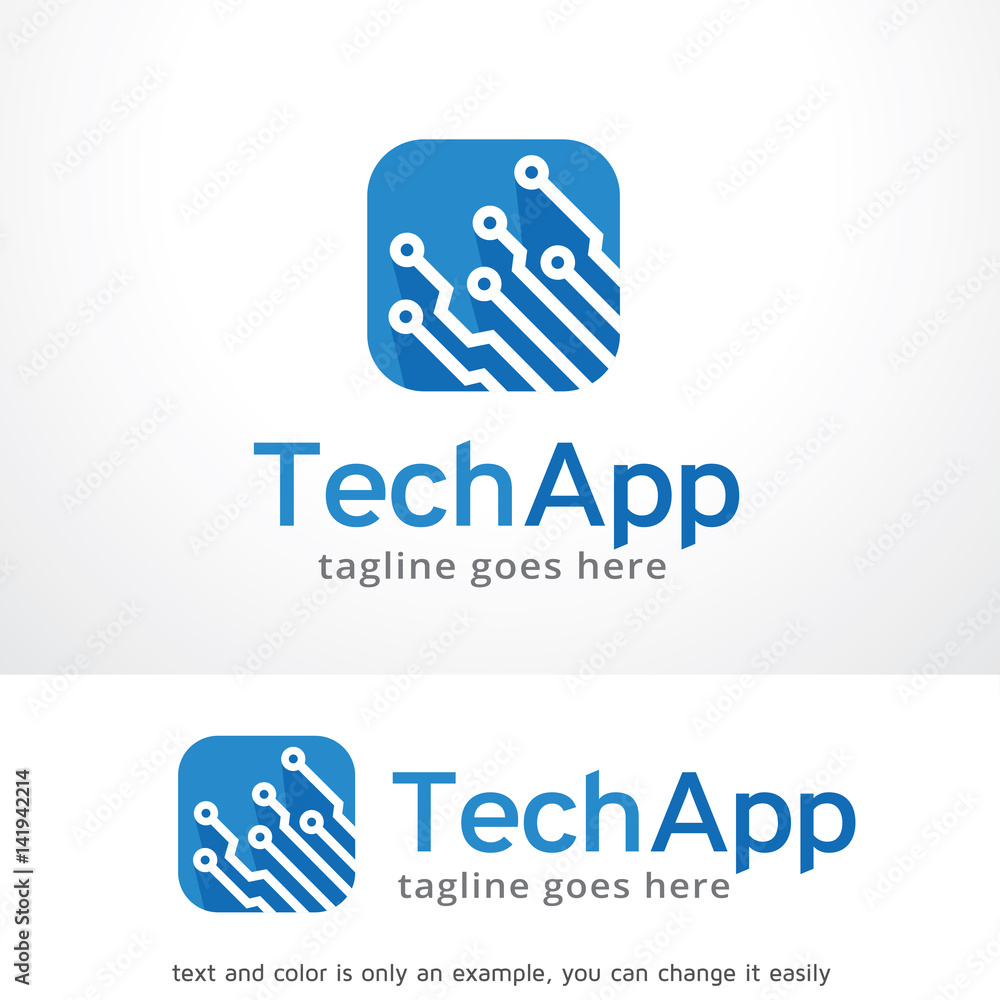 Tech App Logo Template Design Vector, Emblem, Design Concept, Creative ...