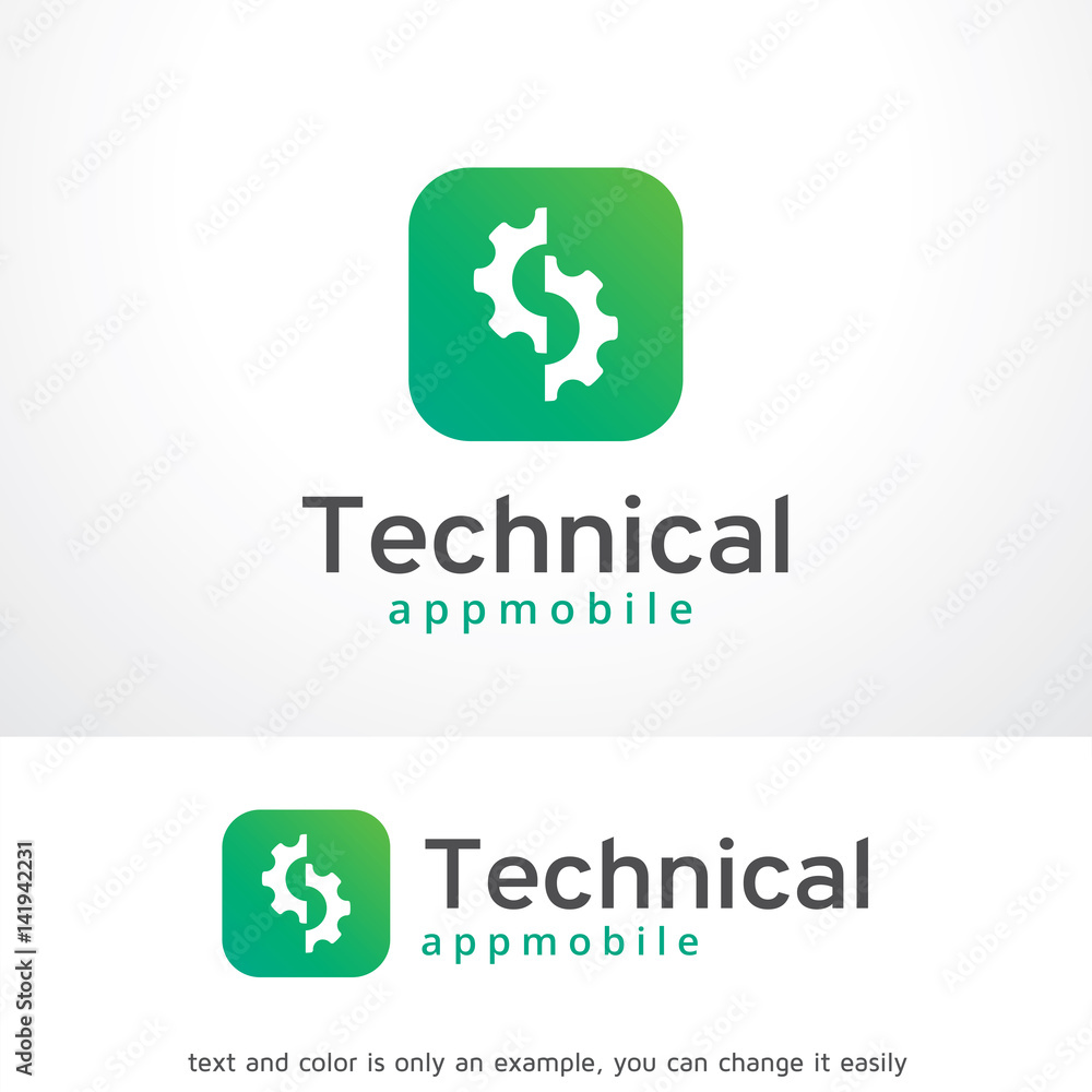 Technical App Logo Template Design Vector, Emblem, Design Concept ...