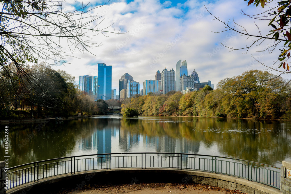 Piedmont Park - Atlanta Skyline Stock Photo | Adobe Stock
