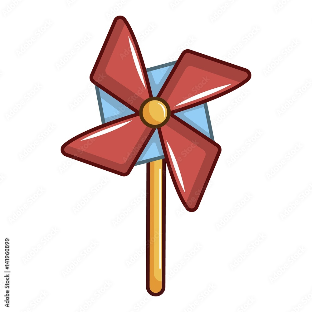 Pinwheel toy icon, cartoon style Stock Vector | Adobe Stock