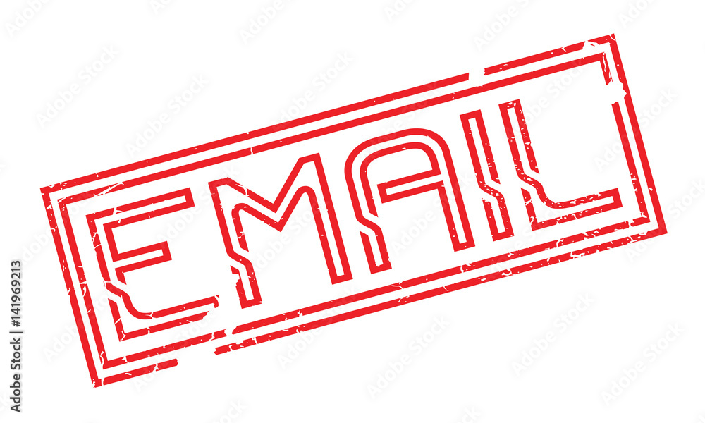 Email rubber stamp. Grunge design with dust scratches. Effects can be ...