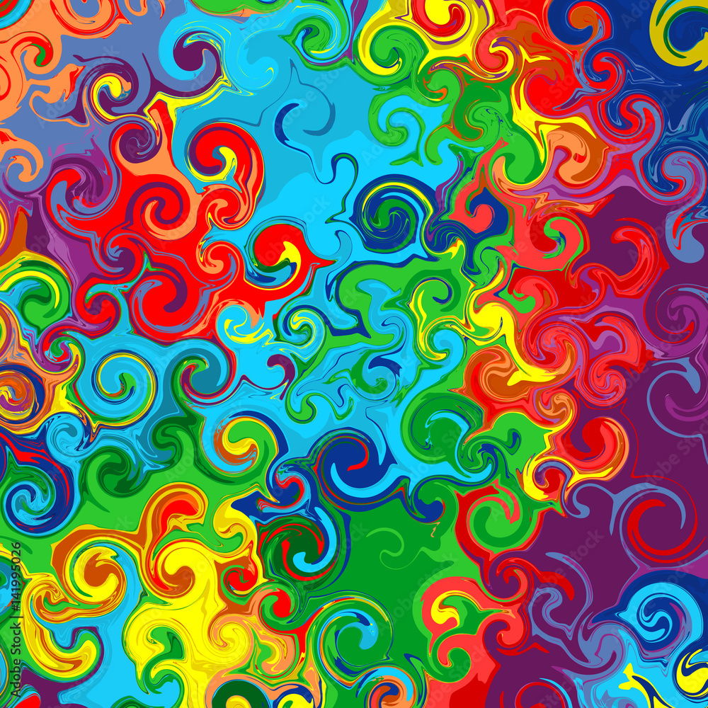 Abstract Swirls Line Drawing