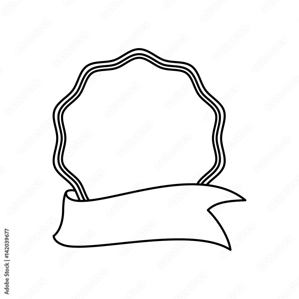 Decorative banner emblem icon vector illustration graphic design Stock ...