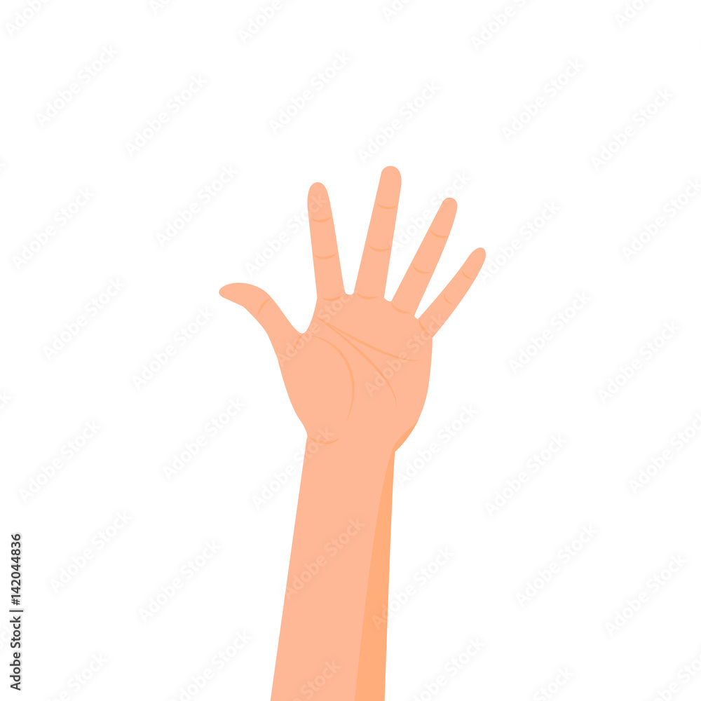 Cartoon hand icon isolated on white background Stock-Vektorgrafik ...