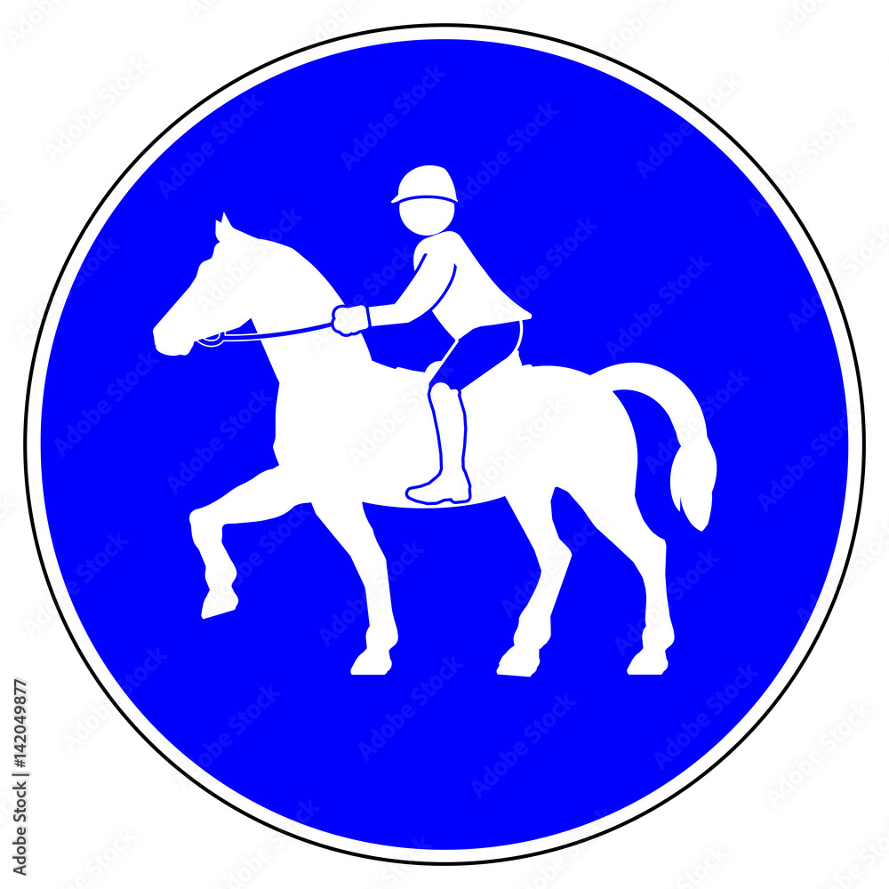 shas195 SignHealthAndSafety shas - German / Gebotszeichen: Reiten ...