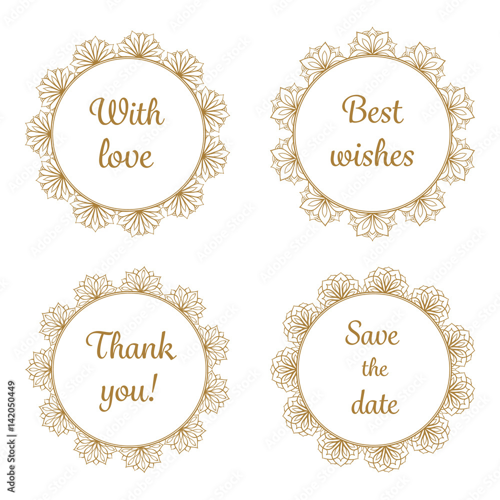 Vector calligraphy frames set Stock Vector | Adobe Stock