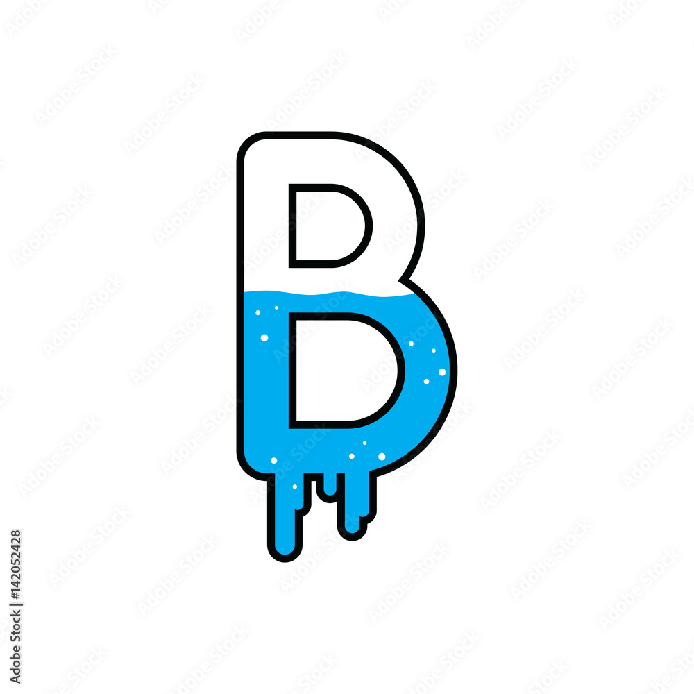 initial letter water liquid theme logotype logo template Stock Vector ...