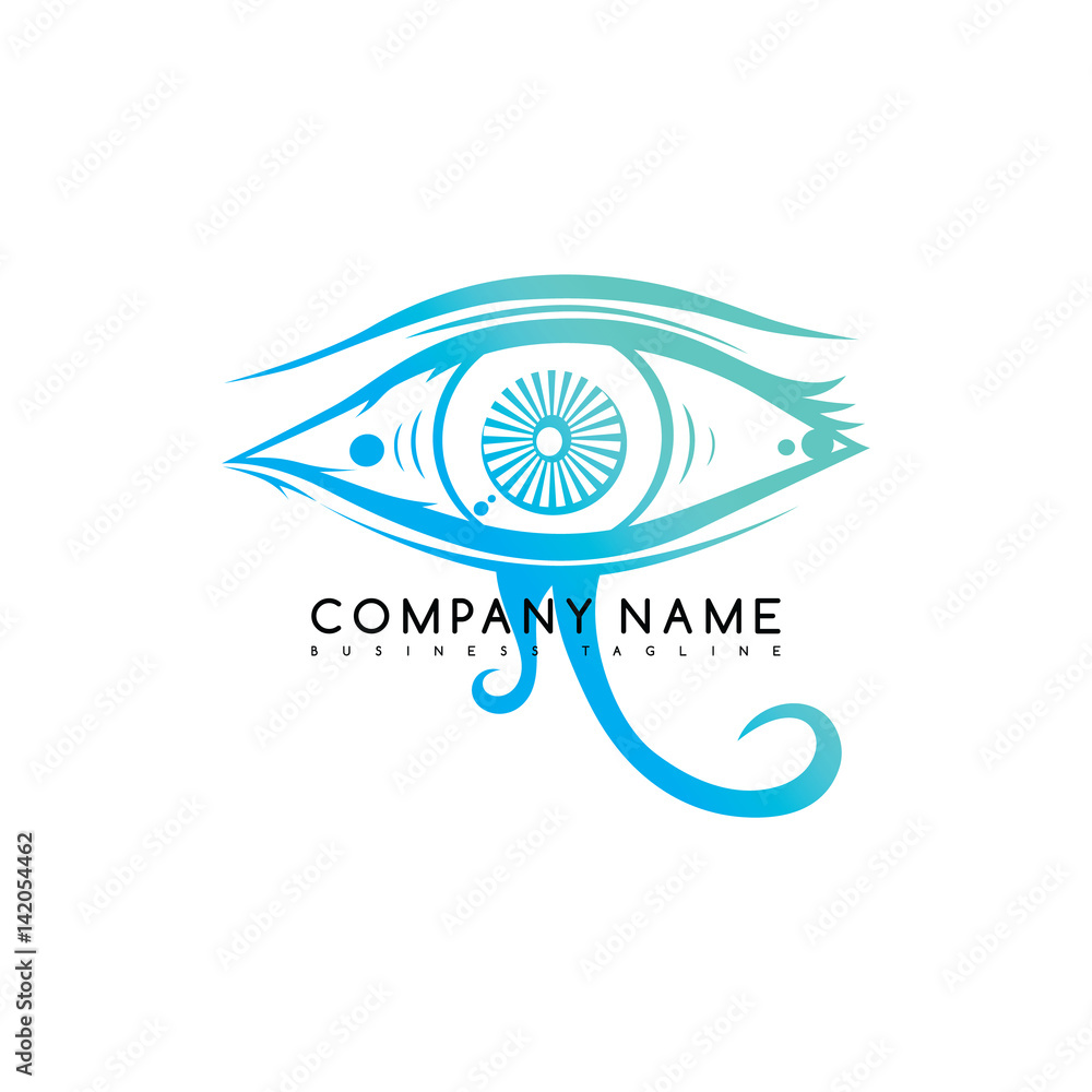 eye look see logo logotype template vector art vector de Stock | Adobe ...