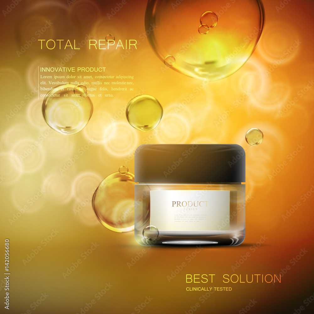 Beauty anti aging cream ads. Stock-Vektorgrafik | Adobe Stock