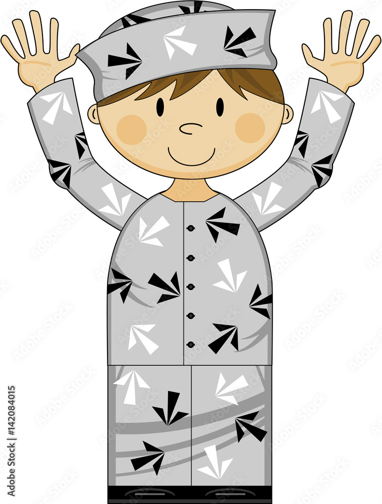 Cute Cartoon Prisoner in Arrow Uniform Stock Vector | Adobe Stock