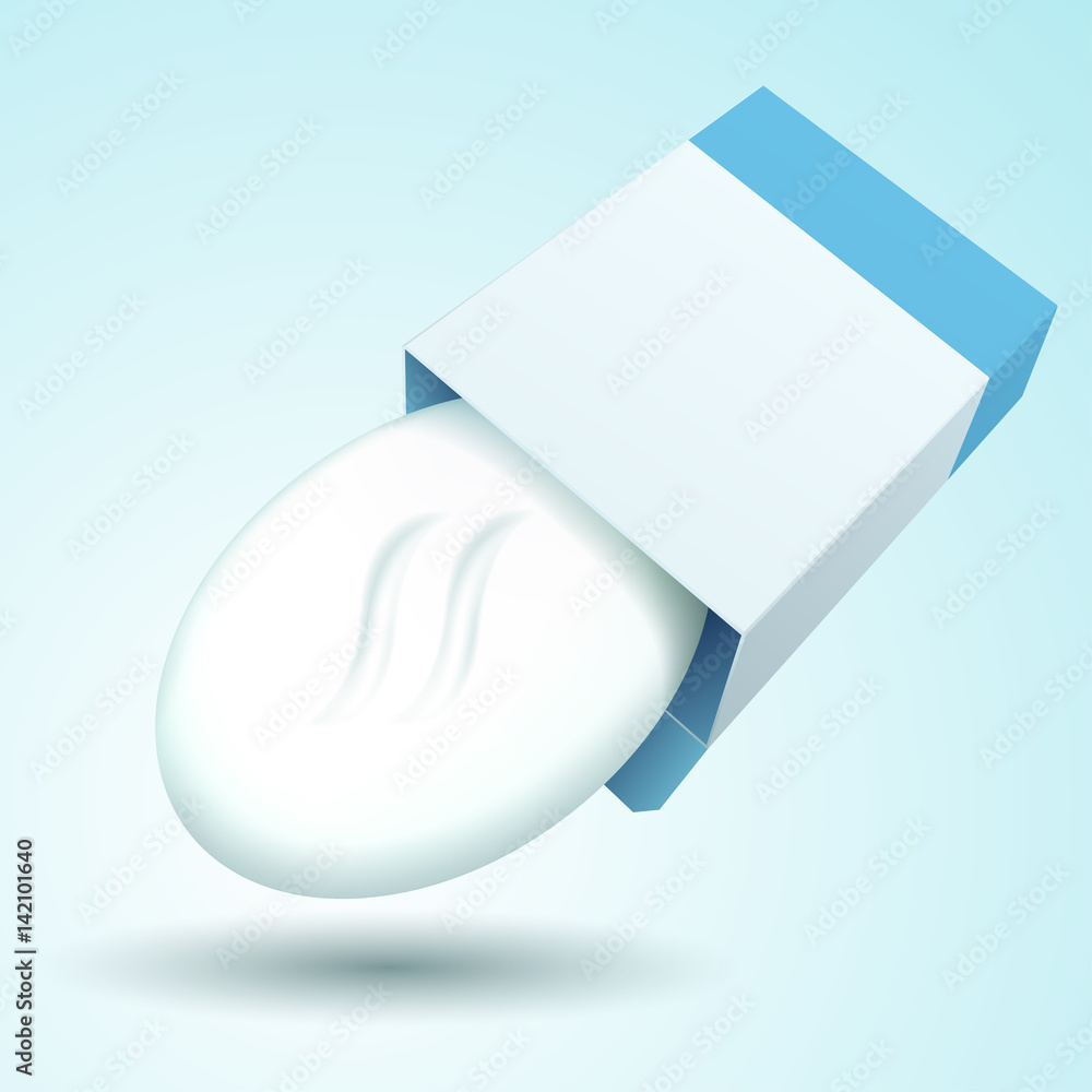 Soap with box Stock Vector | Adobe Stock