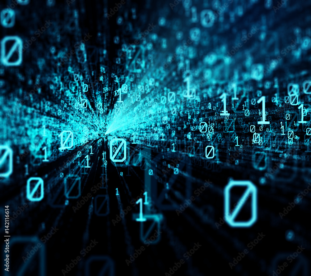 Technological background/Technological background bytes of binary code ...