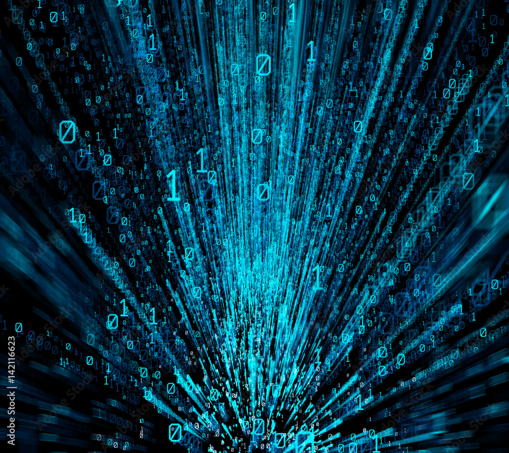 Technological background/Technological background bytes of binary code ...