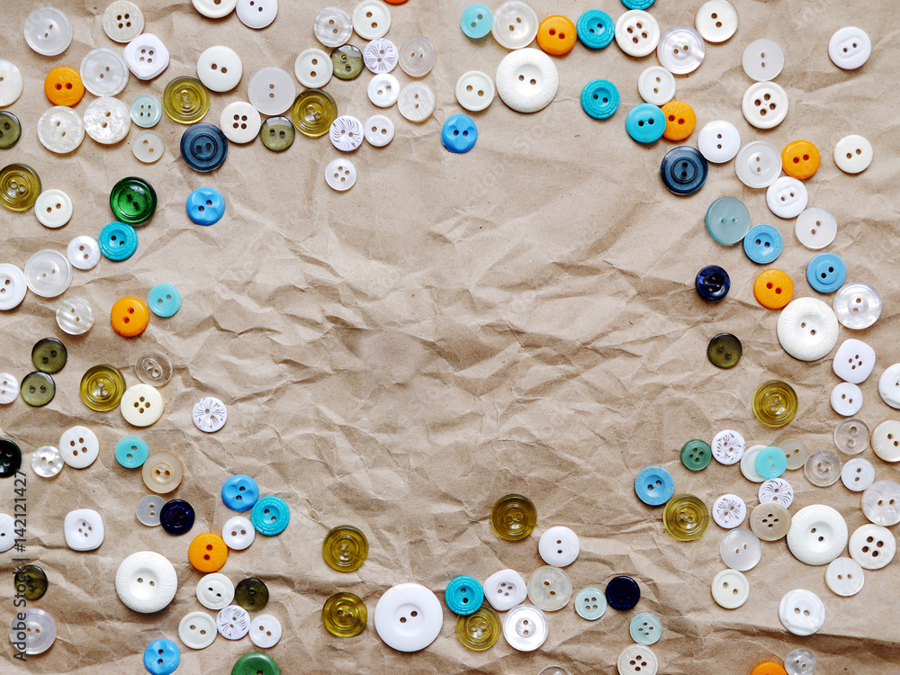 Background of multi-colored buttons. Abstract background. Paper ...