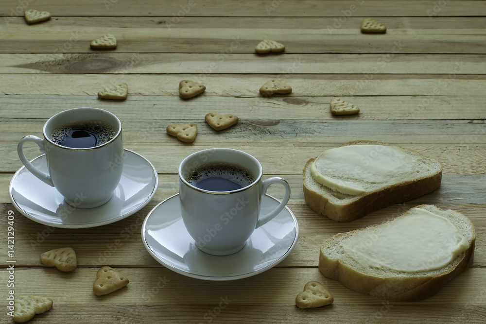 Coffee with a sandwich Stock Photo | Adobe Stock