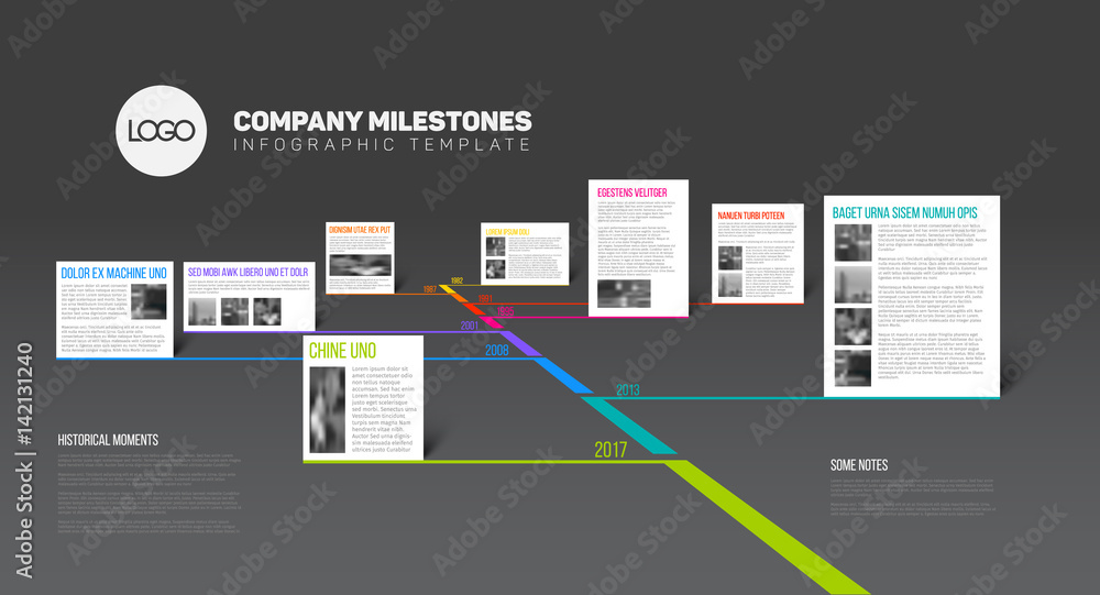 Vector Infographic timeline report template Stock Vector | Adobe Stock