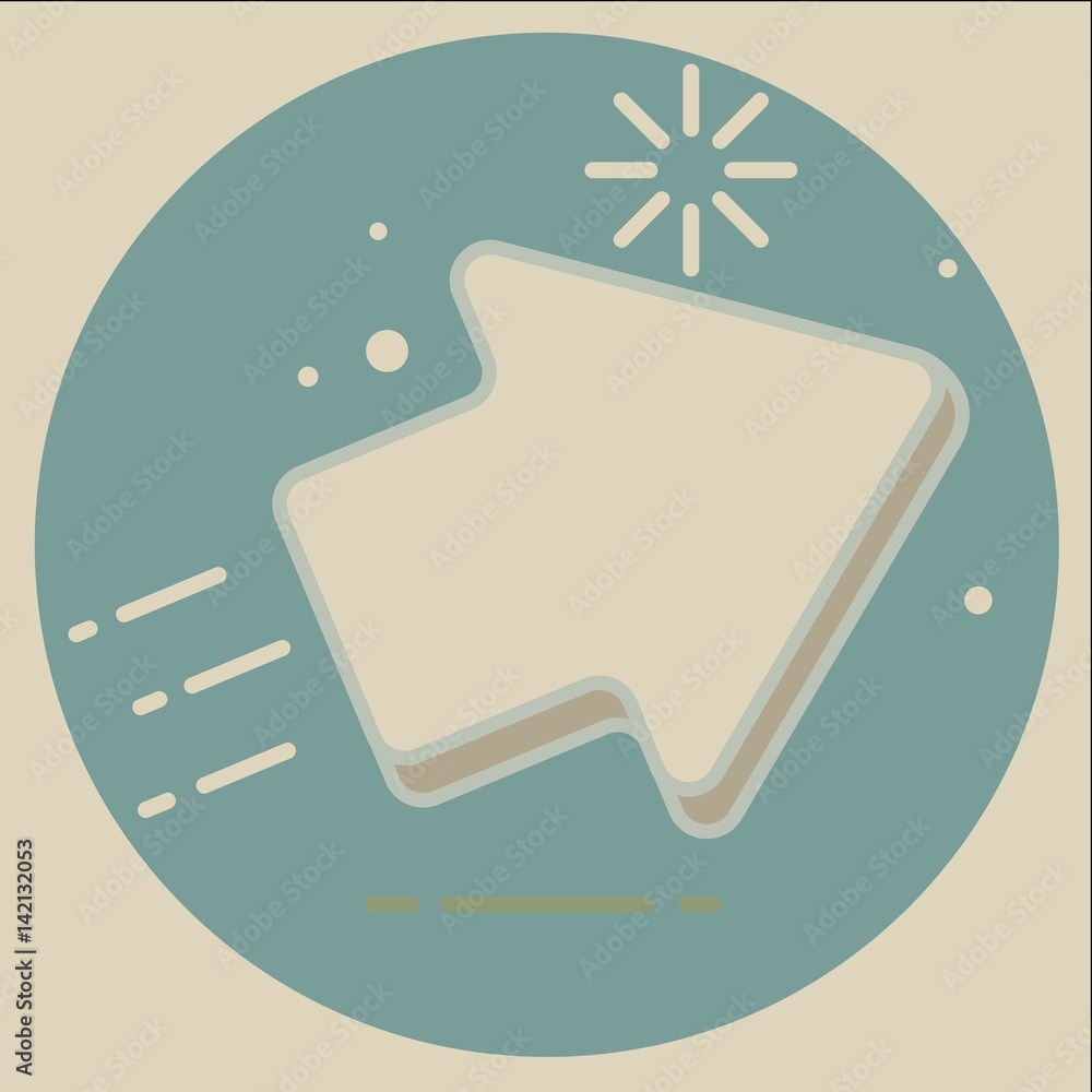 Arrow Icon in trendy flat style isolated on grey background. Arrow ...
