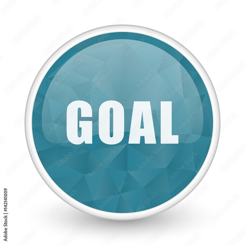 Goal brillant crystal design round blue web icon. Stock Illustration ...