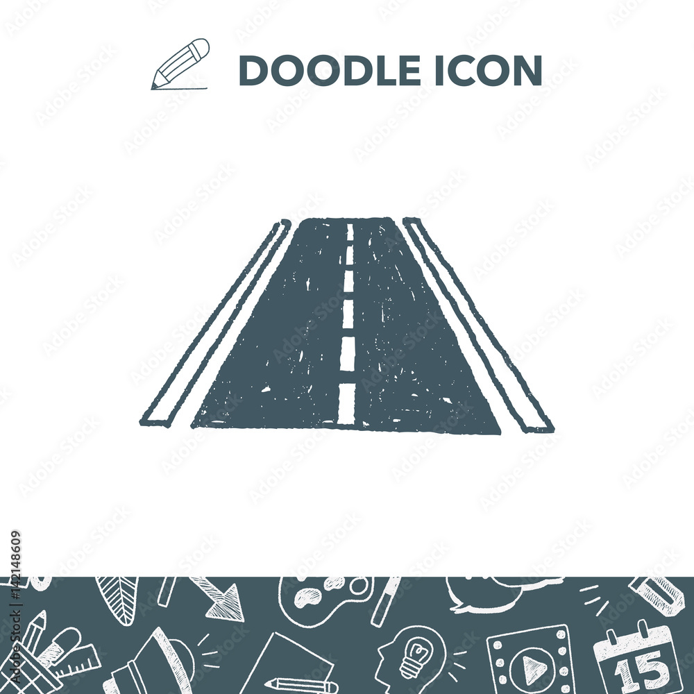 doodle road Stock Vector | Adobe Stock