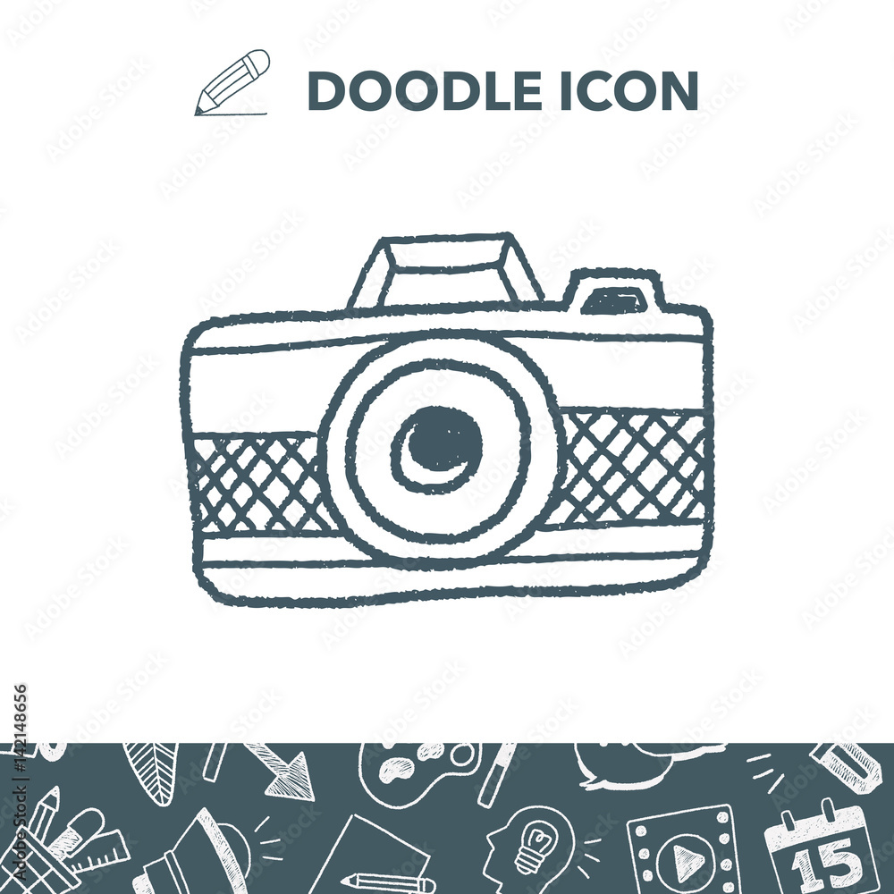 Doodle Camera Stock Vector | Adobe Stock