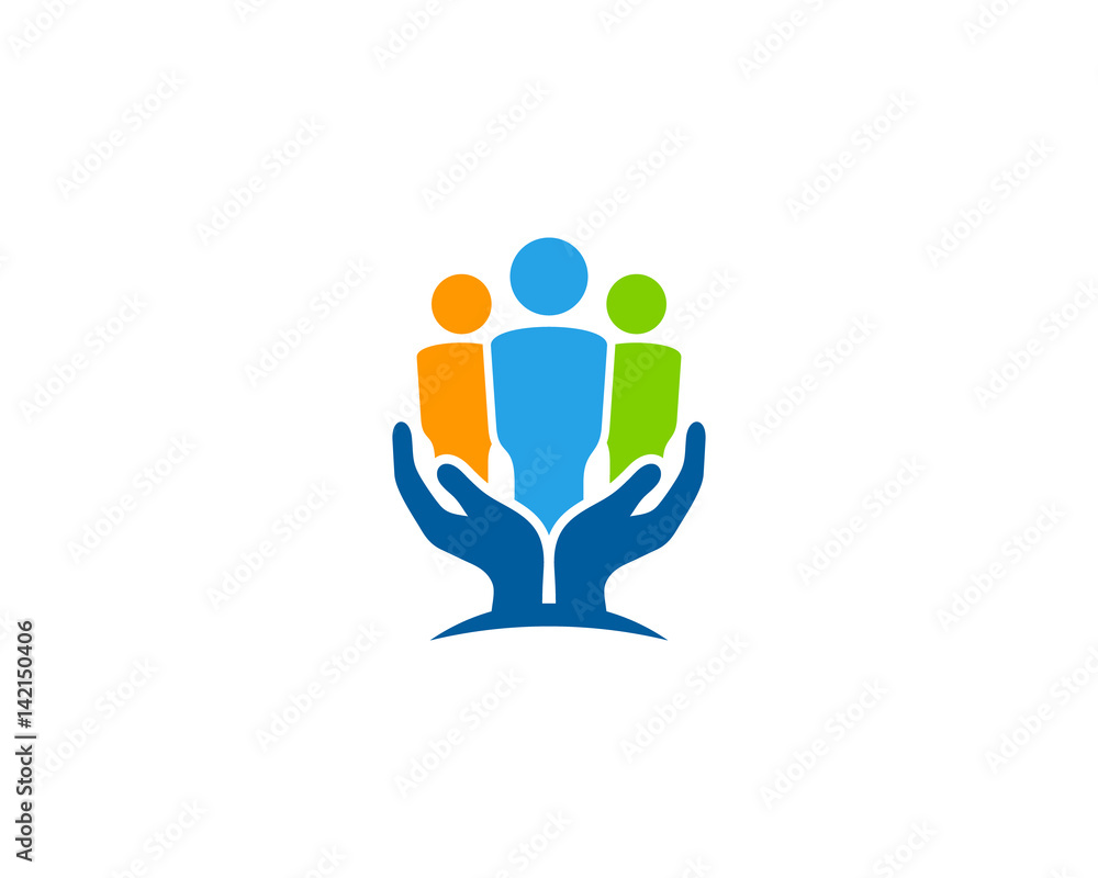 Social Care Icon Logo Design Element Stock Vector | Adobe Stock