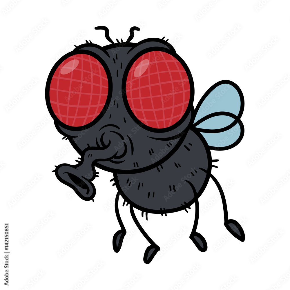 Cartoon Fly Vector Illustration Stock Vector | Adobe Stock