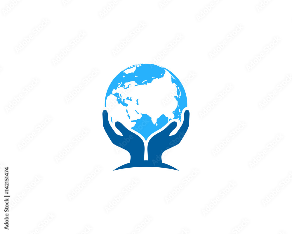 World Care Icon Logo Design Element Stock Vector | Adobe Stock