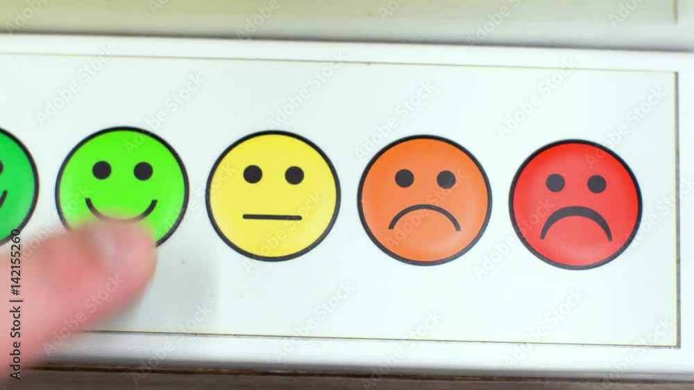 Man finger press on emoji. Hand click emoticon. Button emotion. People ...