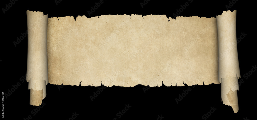 Scroll of antique parchment. Stock Illustration | Adobe Stock