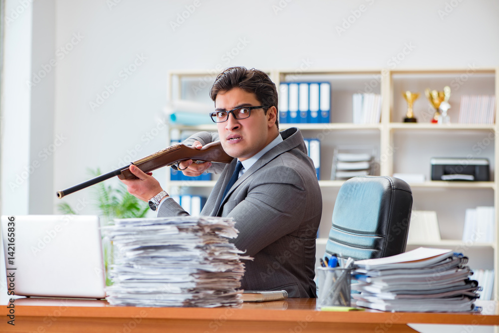 Angry aggressive businessman in the office Stock Photo | Adobe Stock