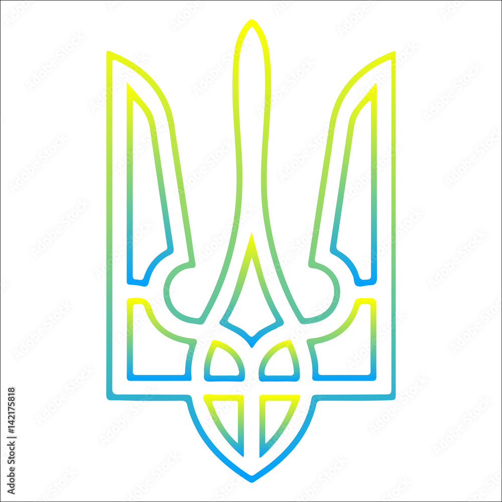 Trident Ukraine. Coat of Arms - vector Stock Vector | Adobe Stock