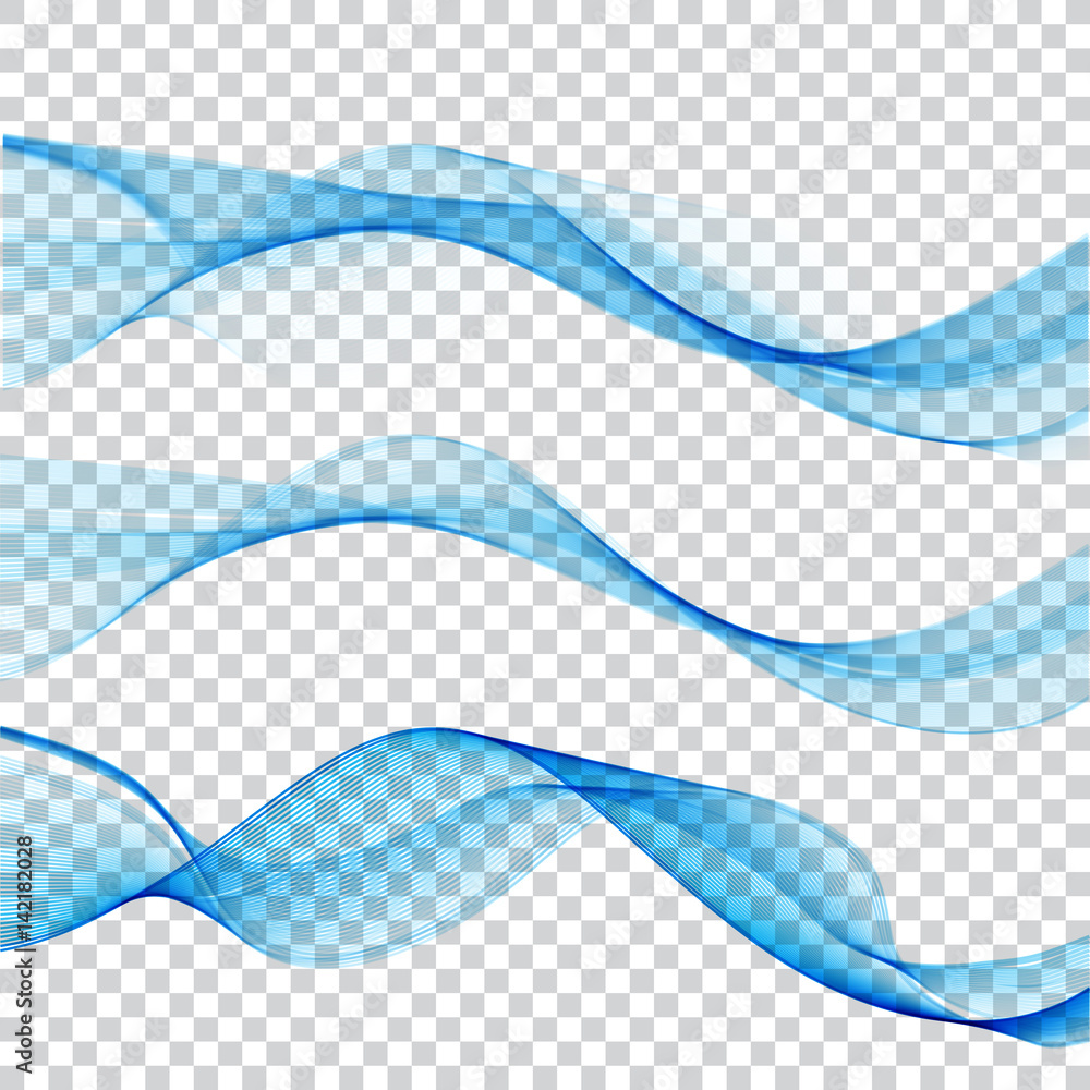 Transparent stream flow speed modern lines abstract divider set. Vector ...