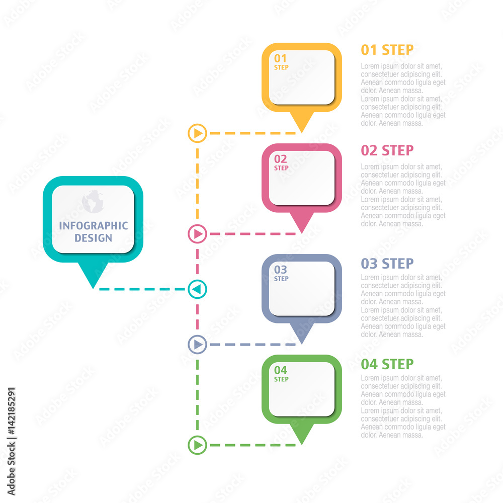 Fototapeta mapa świata dla dzieci Modern Design template / can be used for infographics ...
