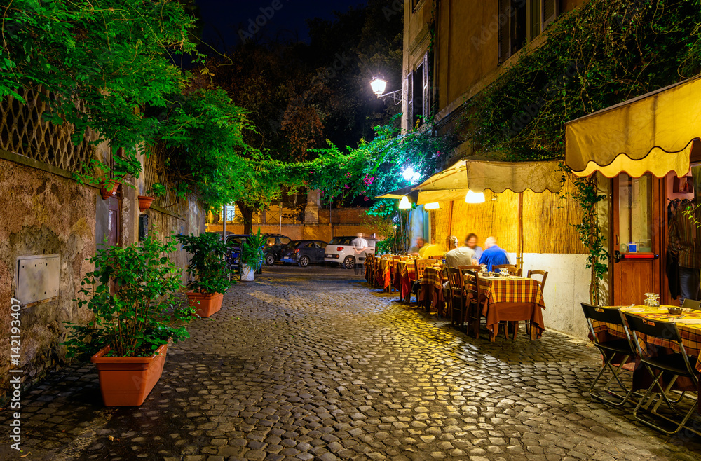 Italy Streets At Night