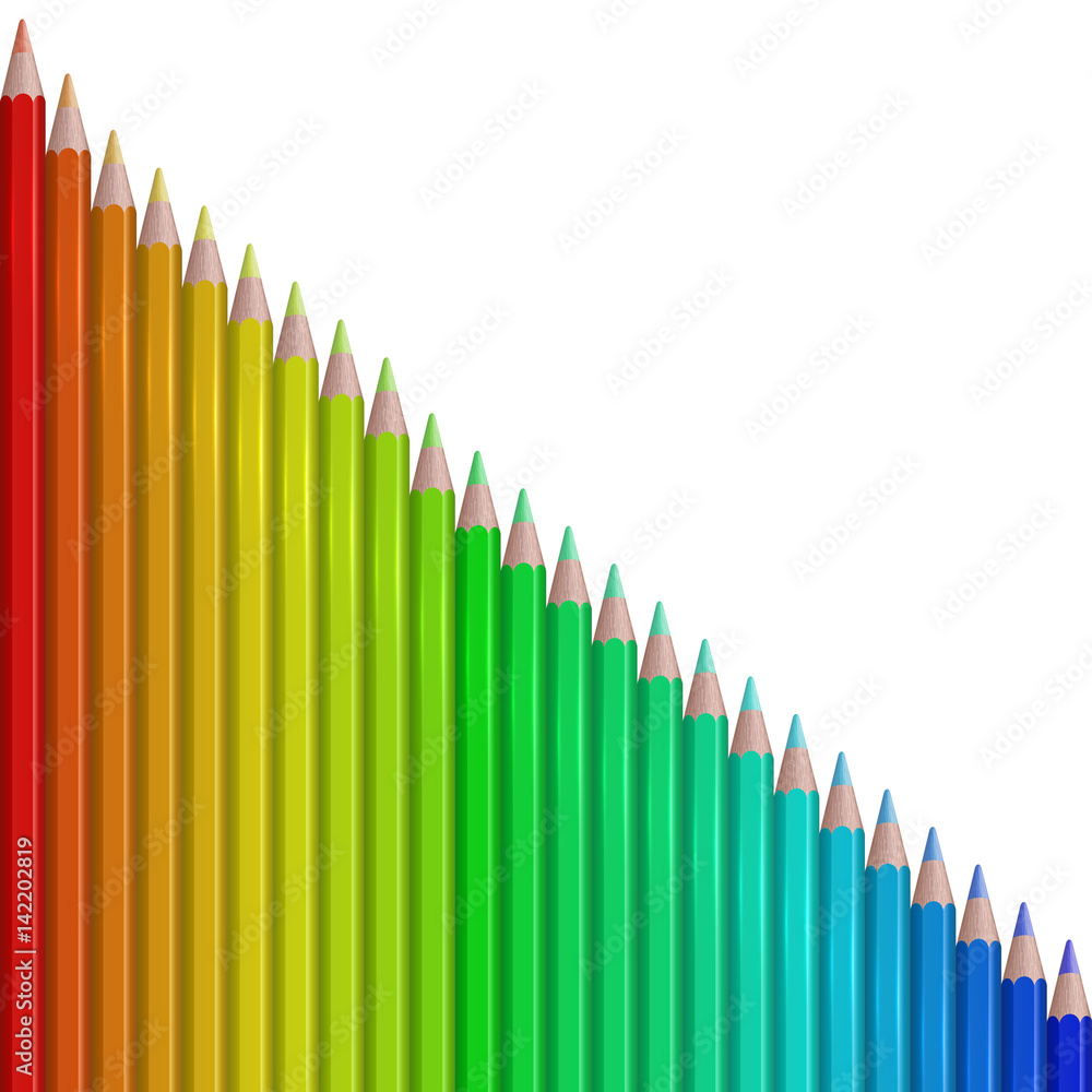 Abstract colorful pencils vector background. Stock Vector | Adobe Stock