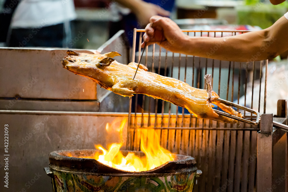 Thai whole pig barbecue Stock Photo | Adobe Stock