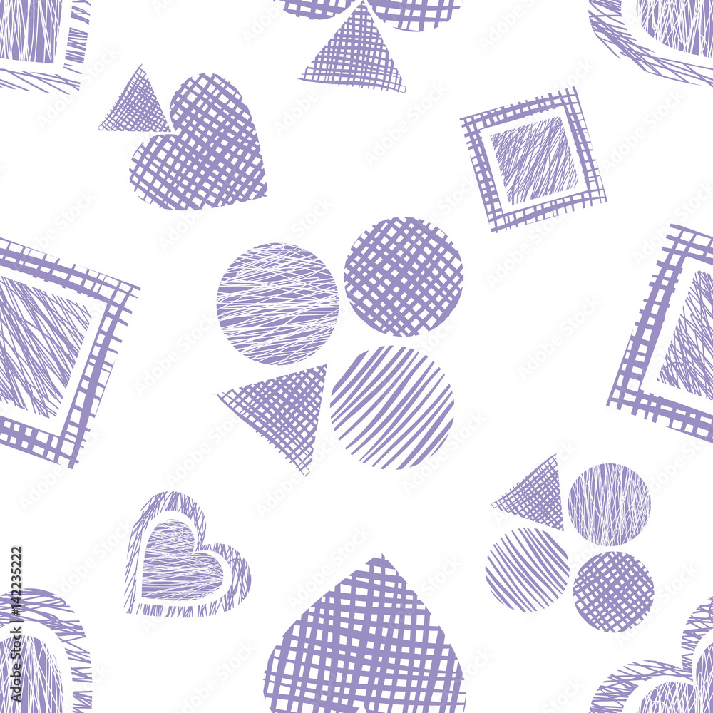 Seamless vector geometrical pattern with icons of playing cards ...