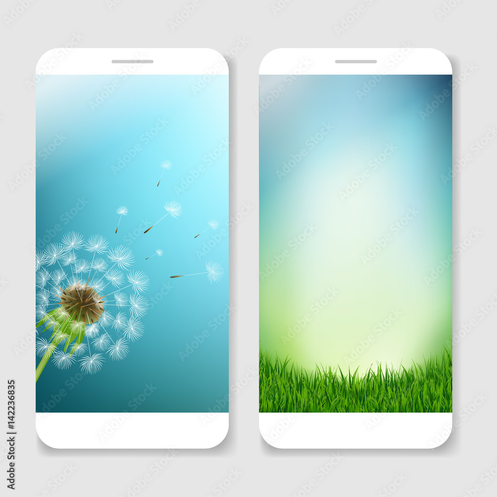 Mobile Smartphones Template Stock Vector | Adobe Stock