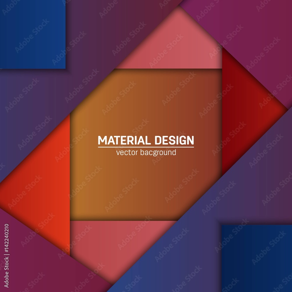 Vector material design background. Abstract creative concept layout ...