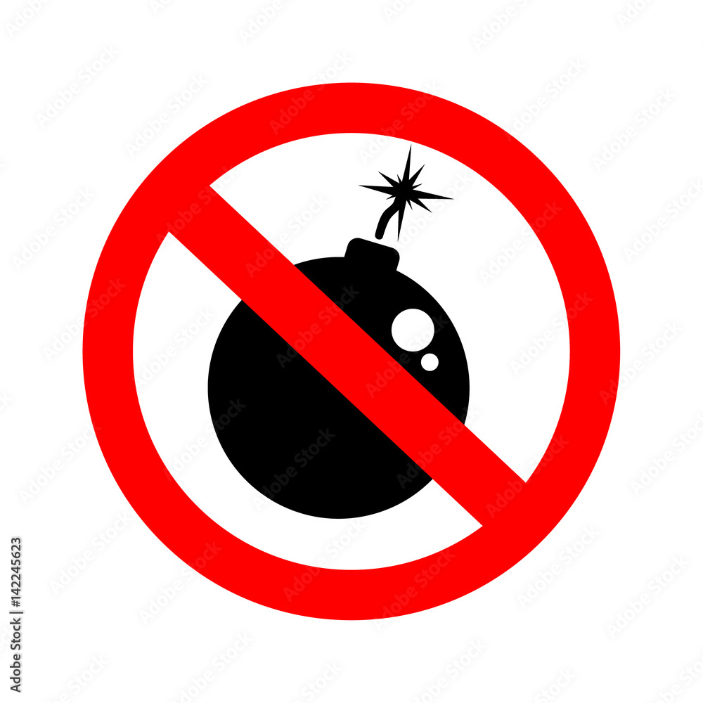 No explosive sign. vector de Stock | Adobe Stock