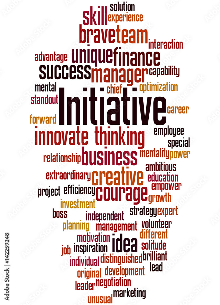 Initiative, word cloud concept 4 Illustration Stock | Adobe Stock