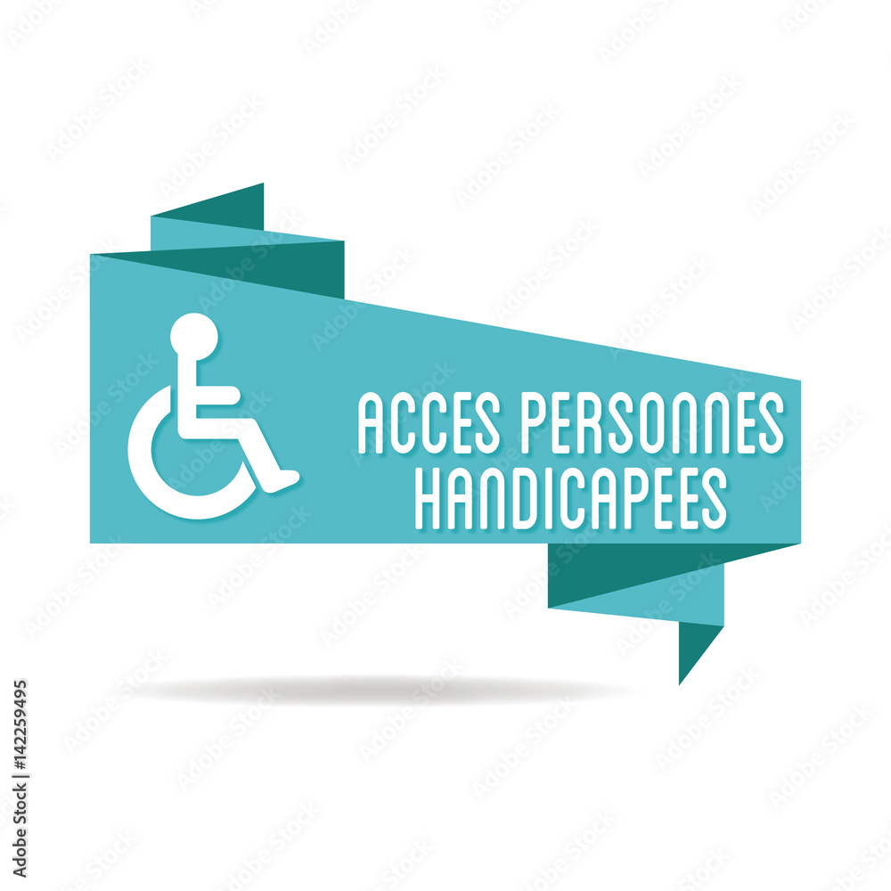 Logo accès personnes handicapées. Stock Vector | Adobe Stock