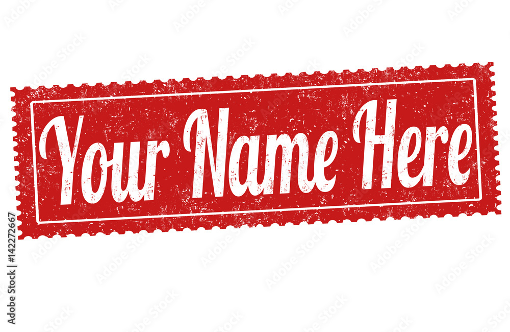 Your name here sign or stamp Stock Vector | Adobe Stock