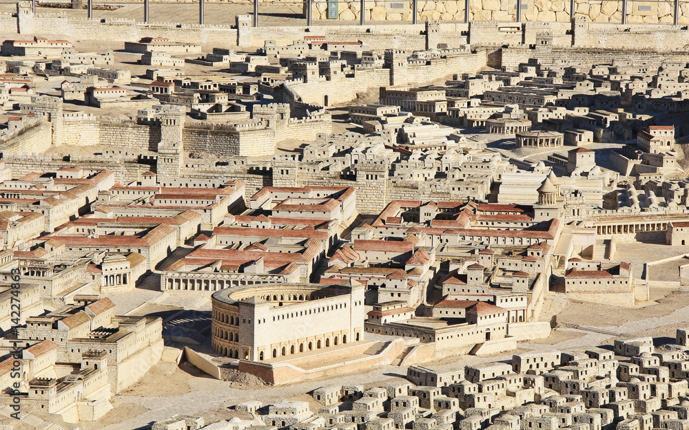 Model Of Ancient Jerusalem At The Time Of The Second Temple Including