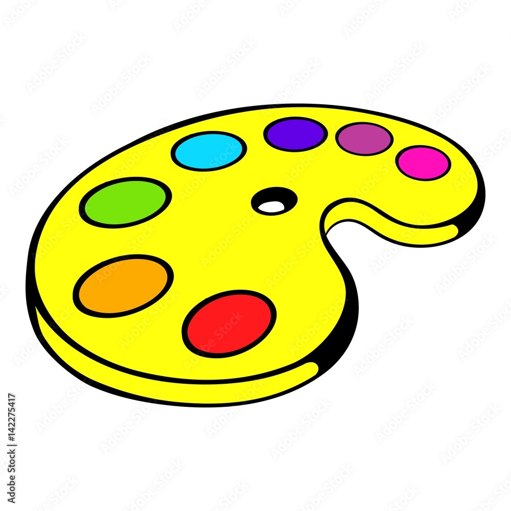 Art palette icon, icon cartoon Stock Vector | Adobe Stock