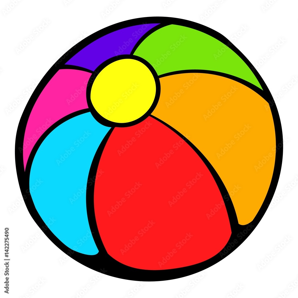 Colorful ball icon, icon cartoon Stock Vector | Adobe Stock