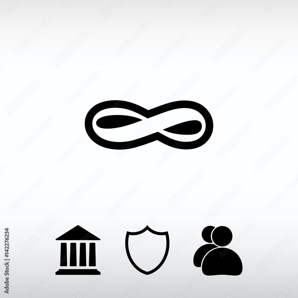 Limitless symbol icon, vector illustration. Flat design style Stock ...